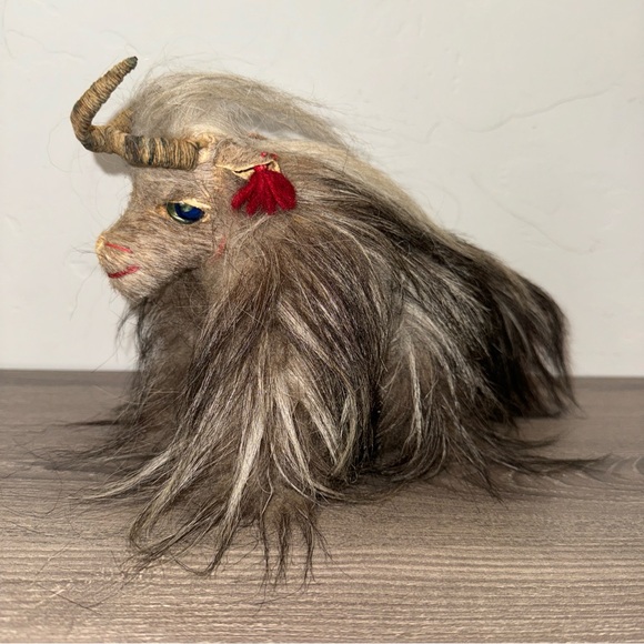Hand Crafted | Art | Vintage Hard Stuffed Goat Ram Horns Handmade Real ...